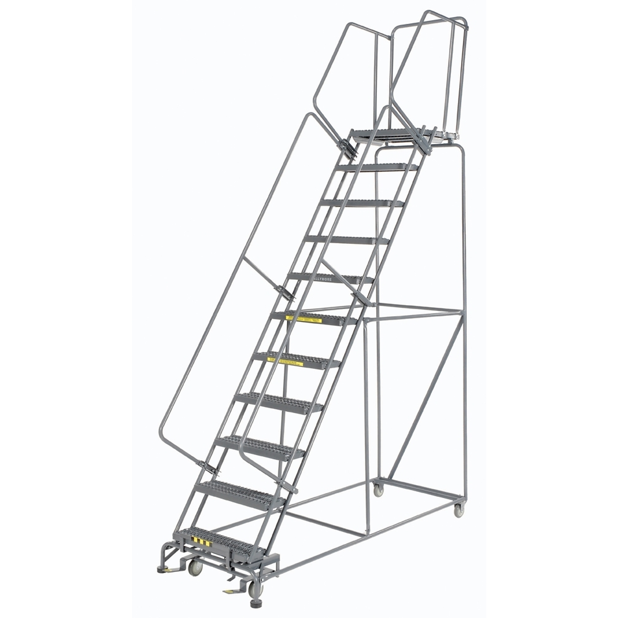 Ballymore, Rolling Ladder, Overall Height 143 in, Steps 11, Material ... Ballymore, Rolling Ladder, Overall Height 143 in, Steps 11, Material ...